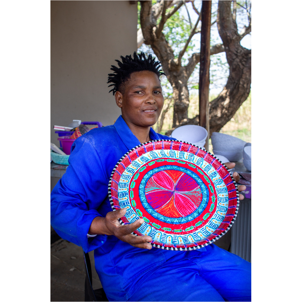 Handmade & Painted Paper Mache Plate - Crafts of Africa