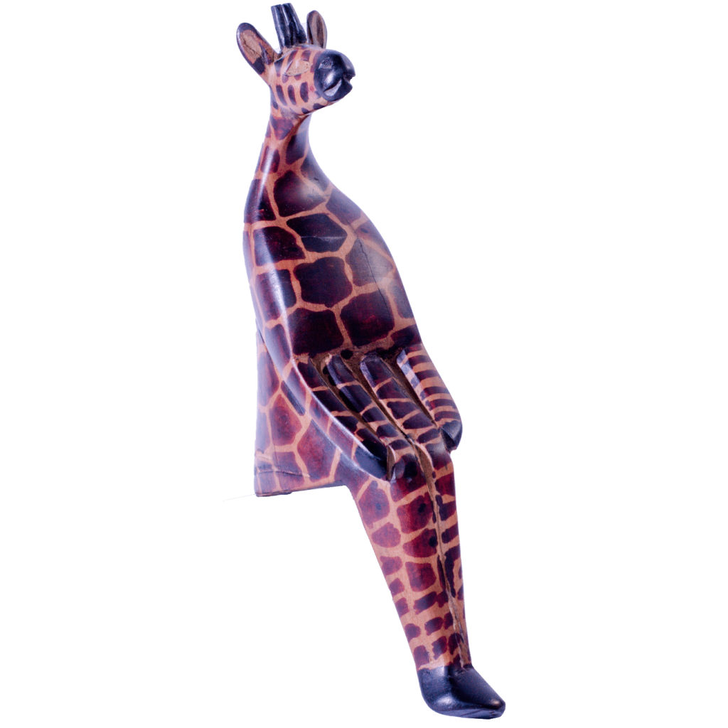 Wooden Sitting Giraffe - Crafts of Africa