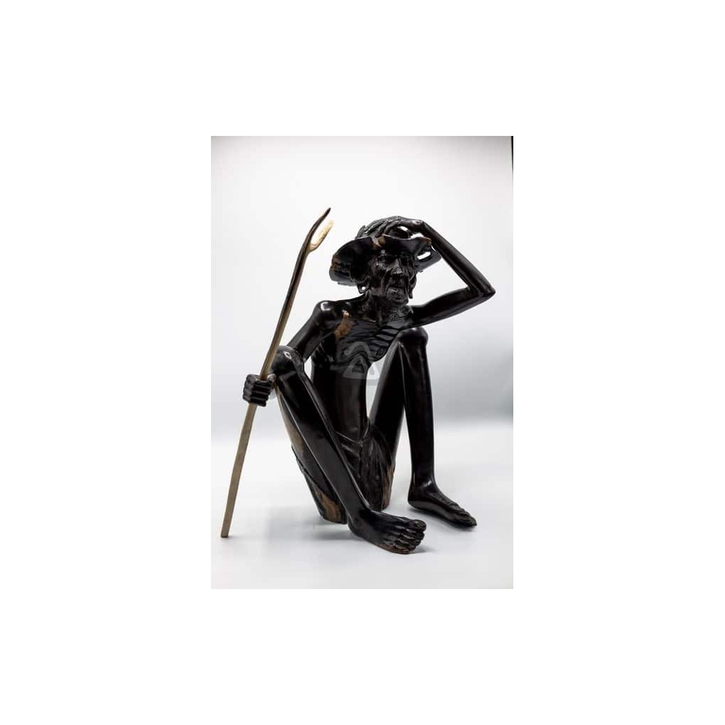 Old man hunter in - Handcrafted African Art