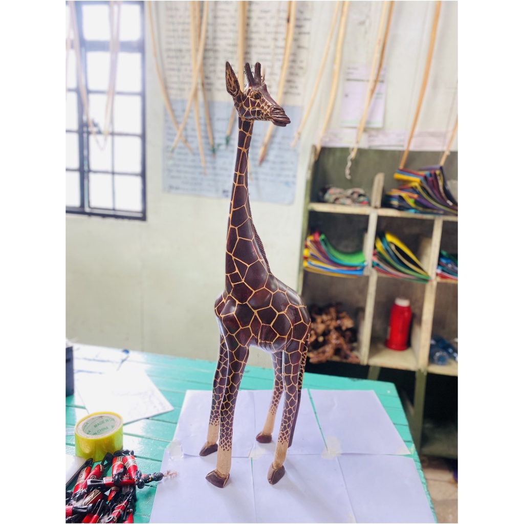 Wooden Giraffe - Big - Handcrafted African Art