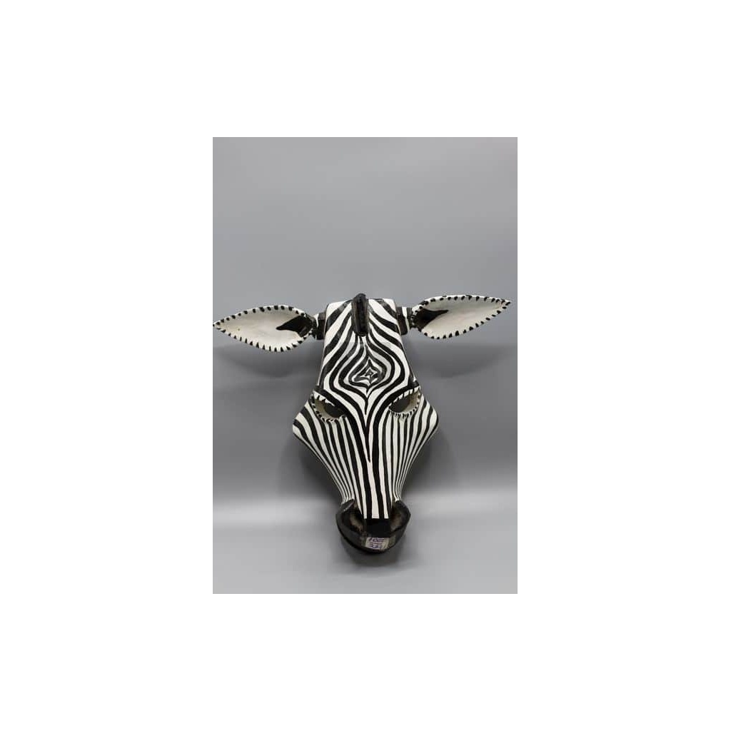 Wooden zebra head - Handcrafted African Art