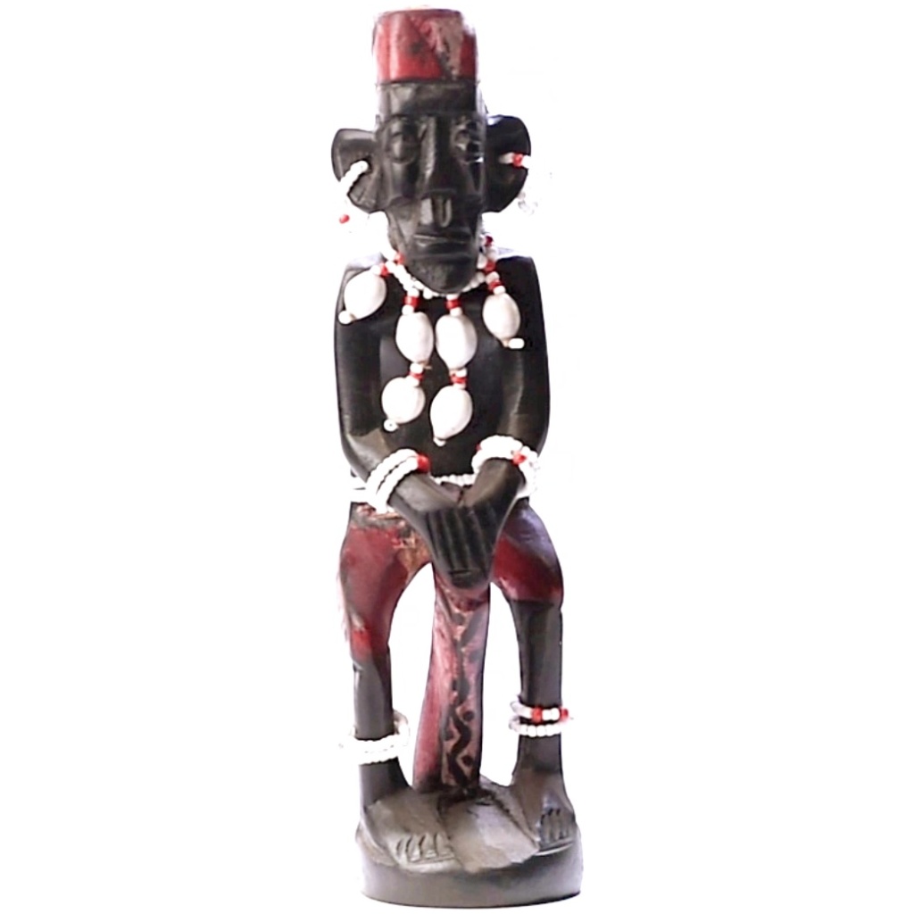 Handmade Wooden African Drummer Figurine - Crafts of Africa